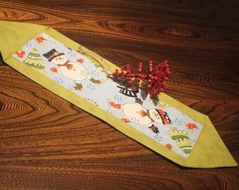 Snowman table runner | Etsy