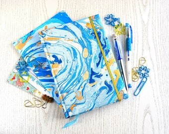 Personalized marble notebook Monogram Notebook lined Marble