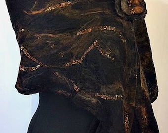 Cobweb felted scarf | Etsy