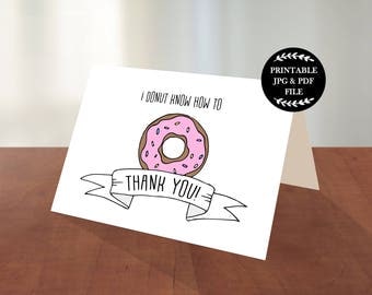 Donut thank you | Etsy