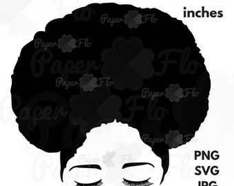 Afro svg | Etsy