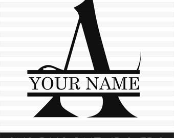 Split monogram | Etsy