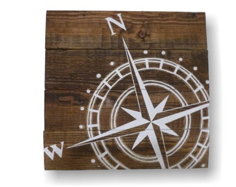 Compass wall art | Etsy