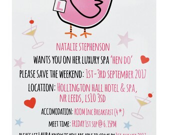 Hen party invite | Etsy