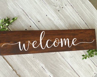 Wood welcome sign | Etsy