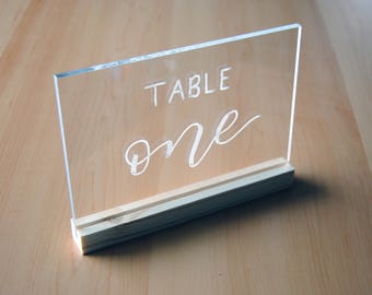 Acrylic table number | Etsy