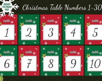 Christmas numbers | Etsy