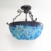 Sea Glass Chandelier Lighting Ceiling Fixture Beach Glass