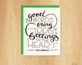 Hand Lettered Feel Strong Card Be Strong Card Jon Krakauer