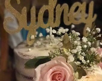 Name cake topper | Etsy