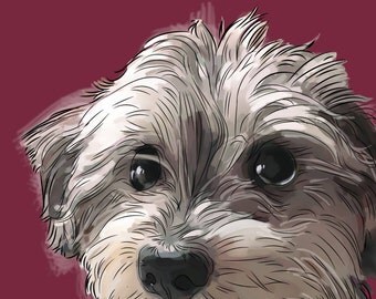 Custom pet portrait | Etsy