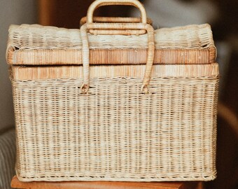 Wicker basket | Etsy