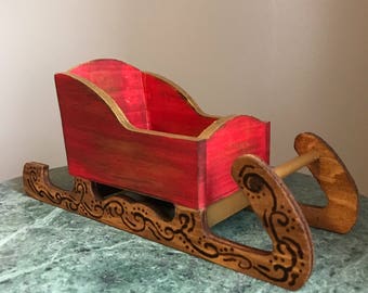 Santa sleigh | Etsy