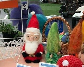 Needle felted santa | Etsy