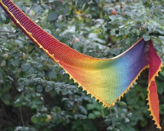 Rainbow shawl | Etsy