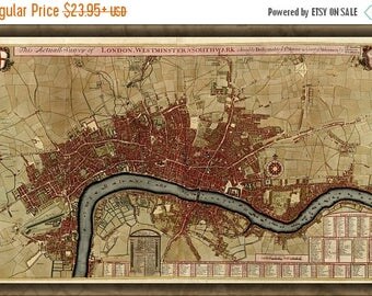 1740 Map of London England