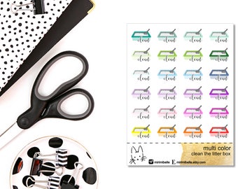 Litter box planner stickers