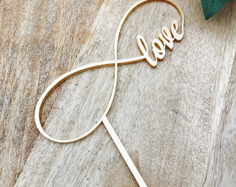 Infinity cake topper | Etsy
