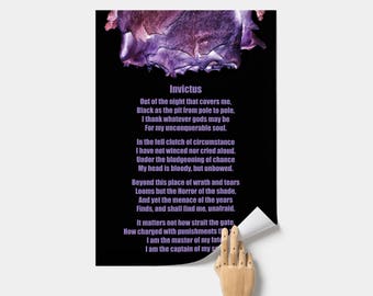 Invictus poem | Etsy