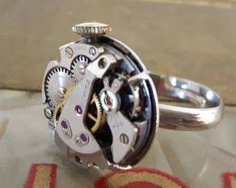 Watch movement ring | Etsy