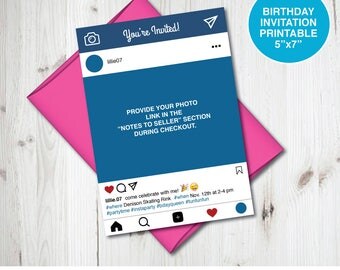 Instagram invitation | Etsy