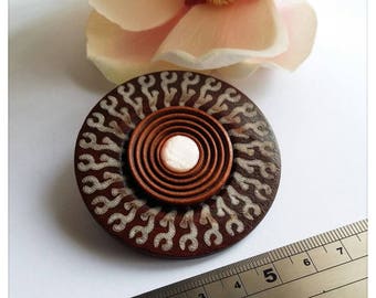 Button brooch | Etsy
