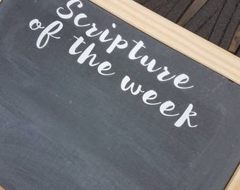 Chalkboard scripture | Etsy
