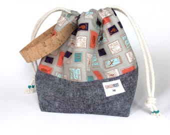 Knitting project bag | Etsy