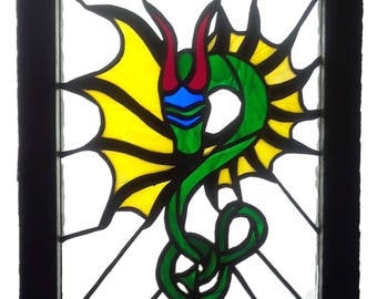 Stained glass dragon | Etsy