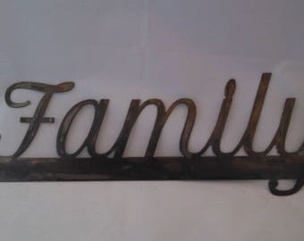 Metal family sign | Etsy