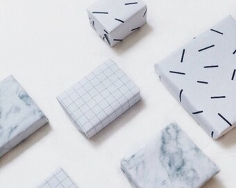 Grid wrapping paper | Etsy