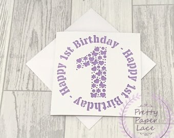 1st birthday card | Etsy