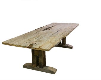 Wood slab table | Etsy