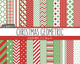 Antique Christmas Digital Paper Vintage Christmas Patterns