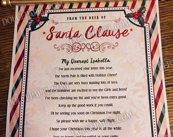 Santa scroll | Etsy