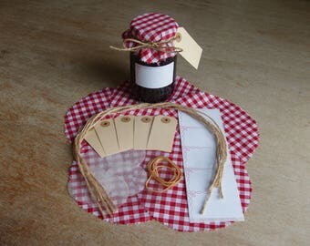 Jam jar covers | Etsy