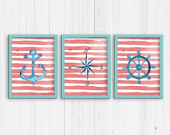 Nautical watercolor | Etsy