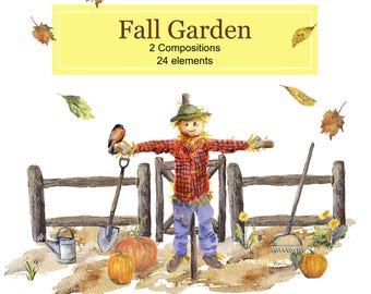 Scarecrow clipart | Etsy