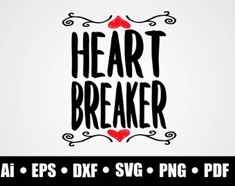 Heart breaker svg | Etsy