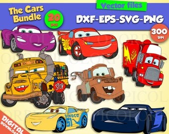 Cute Cars Digital Clip Art Funny Cars Clipart Instant