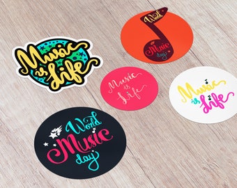 Music stickers | Etsy
