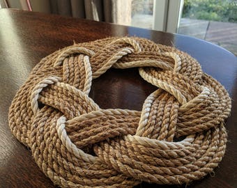 Nautical Rope Rug Large Diameter Rope Manila Front Door