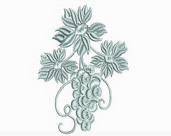 Grapes embroidery | Etsy