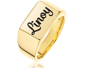 Custom signet ring | Etsy