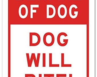 Dog bite sign | Etsy
