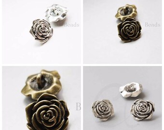 Oxidized Sterling Silver Findings-Crimped Tube End-Crimp