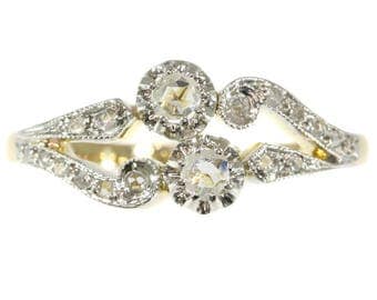 Two stone ring | Etsy