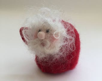 Needle felted santa | Etsy