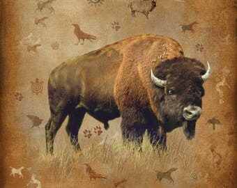 Bison fabric | Etsy