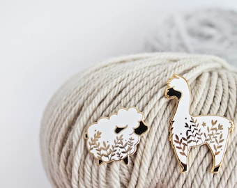 Yarn Sheep Enamel Pin Lamb Enamel Pin lamb pin knitting pin